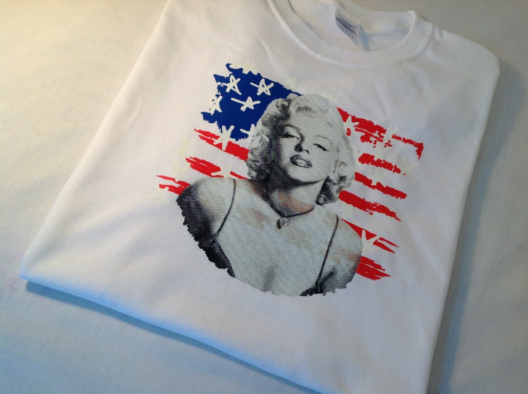 Marilyn Monroe Flag Graphic T-shirt Womens - Etsy