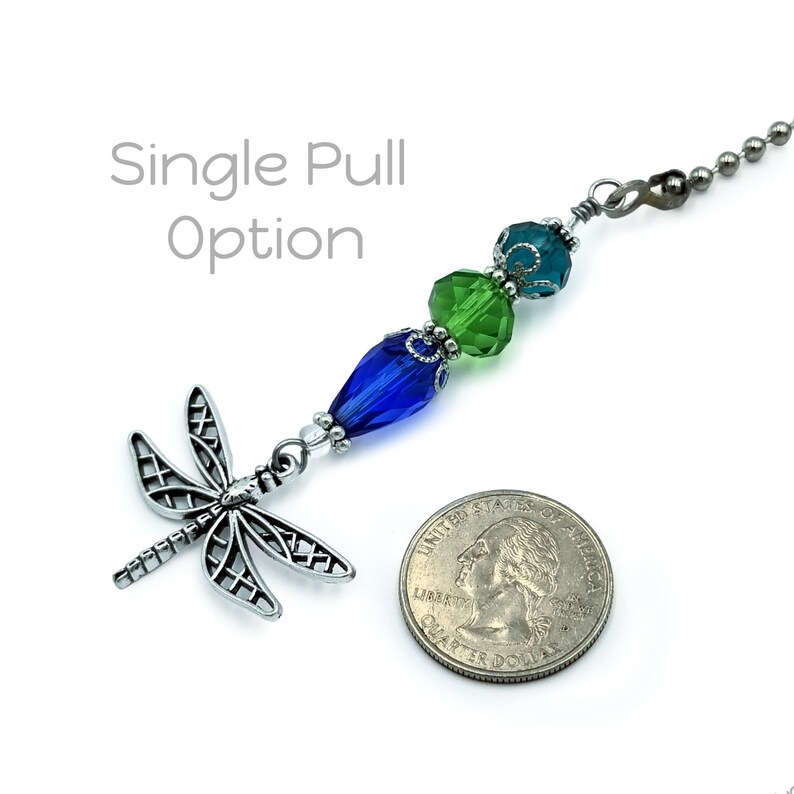 Dragonfly Charm Beaded Ceiling Fan and Light Pull Chains. - Etsy