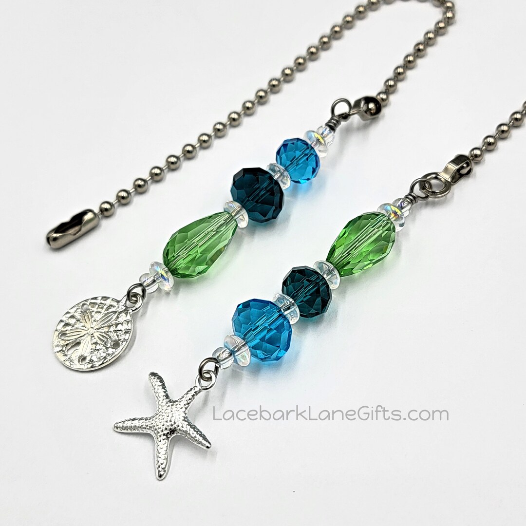 Fan Pull Chain. Starfish and Sand Dollar Ceiling Fan and Light Pull ...
