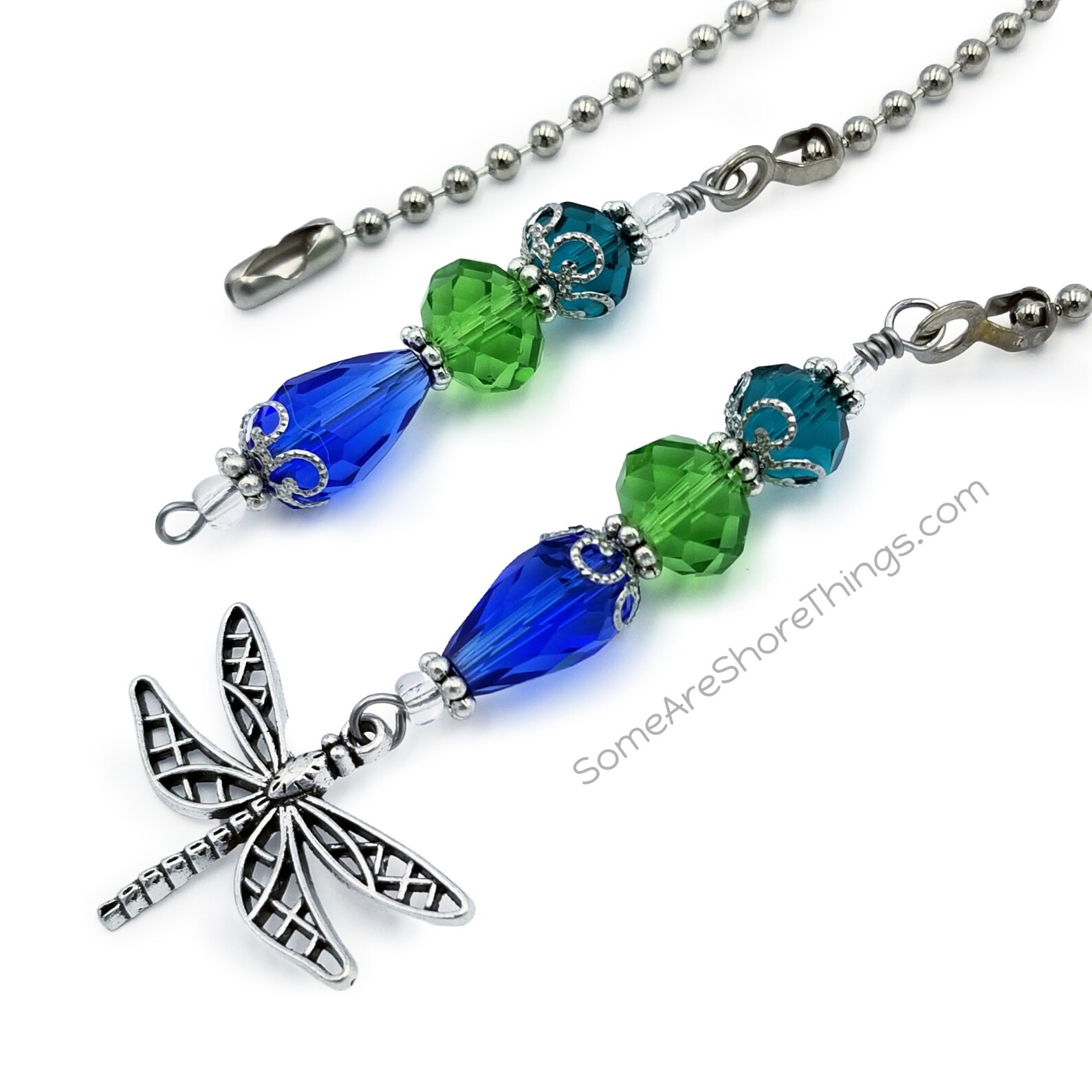 Dragonfly Charm Beaded Ceiling Fan and Light Pull Chains. - Etsy