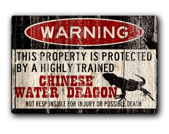 Lizard Warning Sign - Etsy