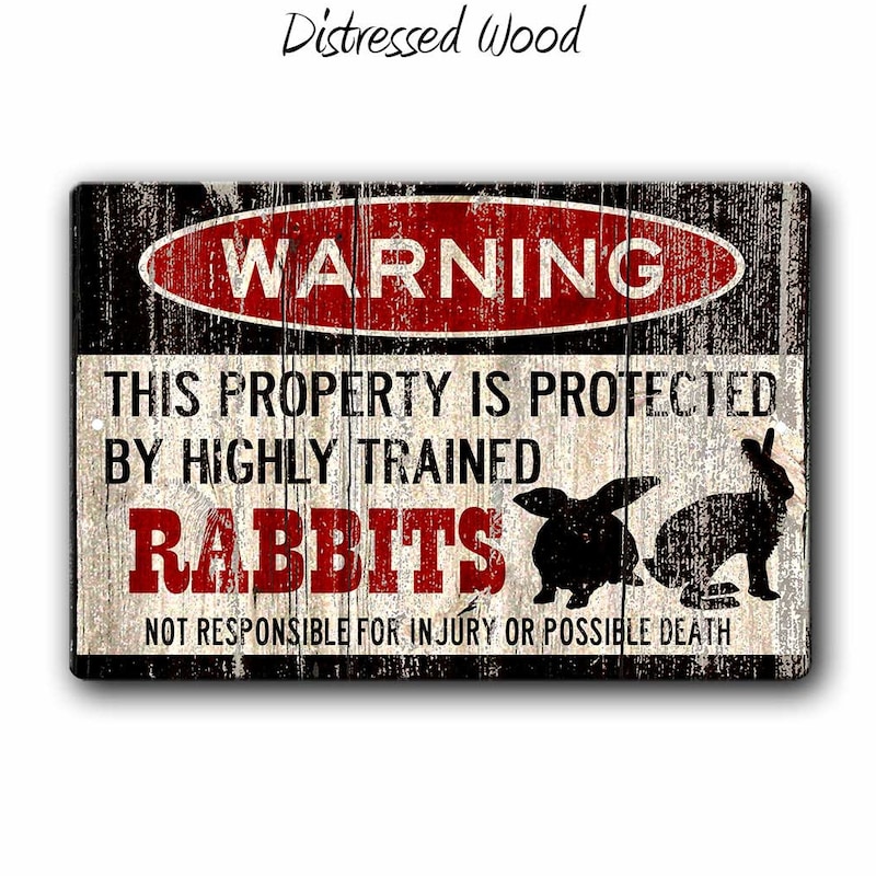 Rabbit Sign - Etsy