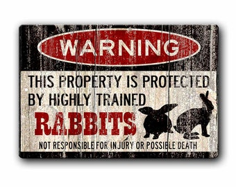 Funny Rabbit Sign | Etsy