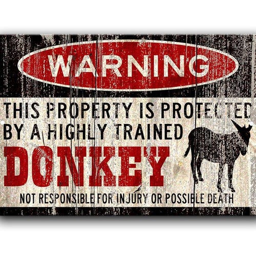 Mini Donkey Sign Donkey Warning Sign Barn Sign Farm Sign Burro | Etsy