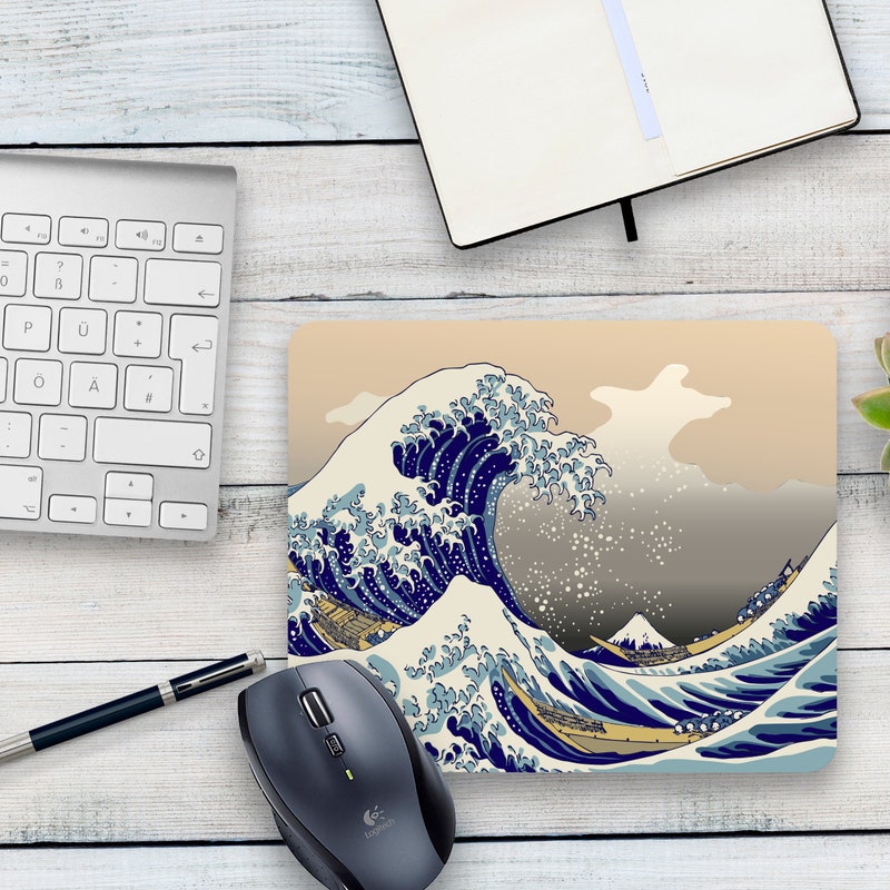 Japanese Wave Mousepad - Etsy