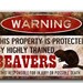 Beavers Warning Sign - Funny Beaver Gift - Funny Lake House Sign ...