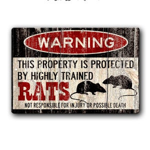 Rat Sign,funny Rats Sign,rat Lover Gift,funny Metal Signs,rat ...