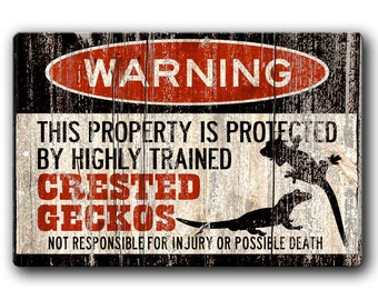 Warning Gecko Sign - Etsy