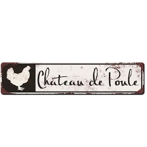 Pretty Chicken Coop Metal Outdoor Sign - Hens Palace French Fancy ...