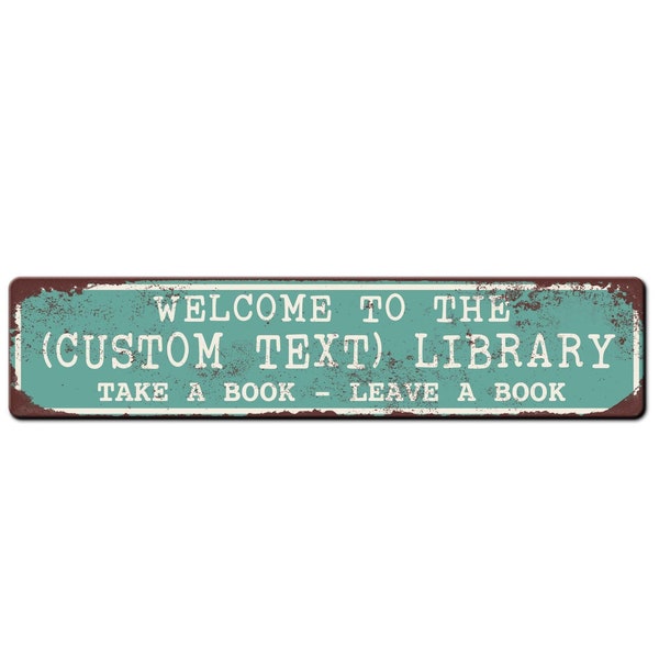 Library Sign - Etsy