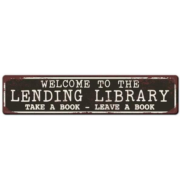 Library Sign - Etsy