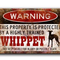 Custom Floral Whippet Metal Wall Art LED Light Personalized Wild Flower ...