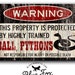 Reticulated Python Sign,funny Metal Signs,ball Python Accessories,snake ...