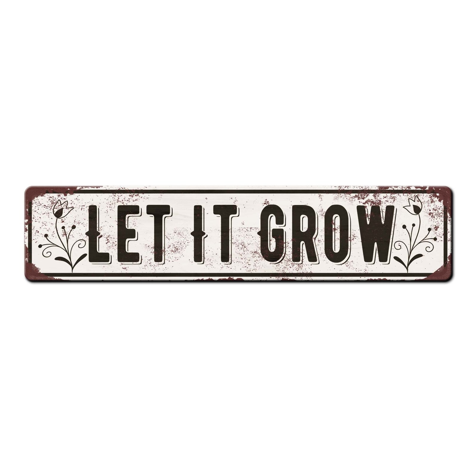 Let It Grow Metal Garden Sign - Custom Garden Gate Sign - Gardener ...