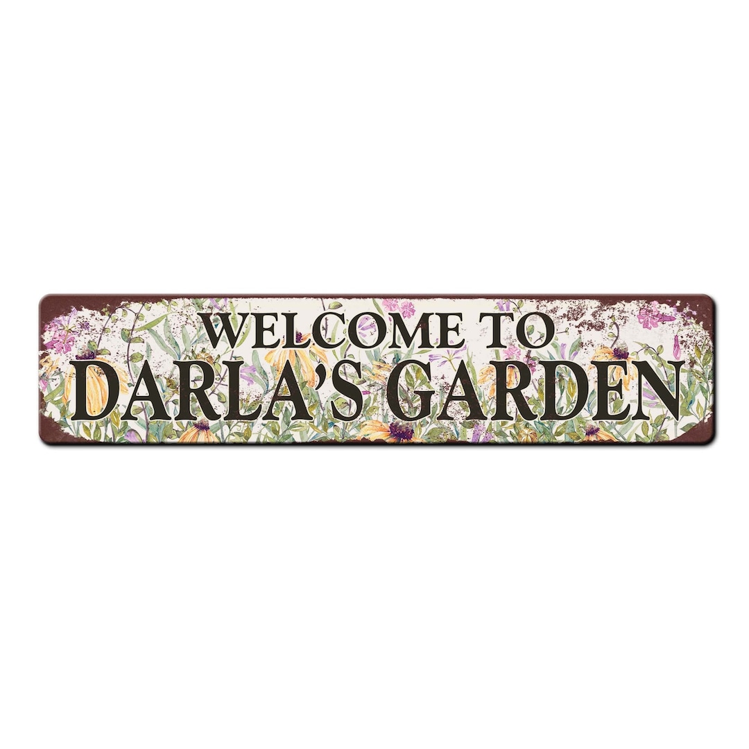 Personalized Garden Sign Custom Garden Gate Sign Gardener Friend Gift ...