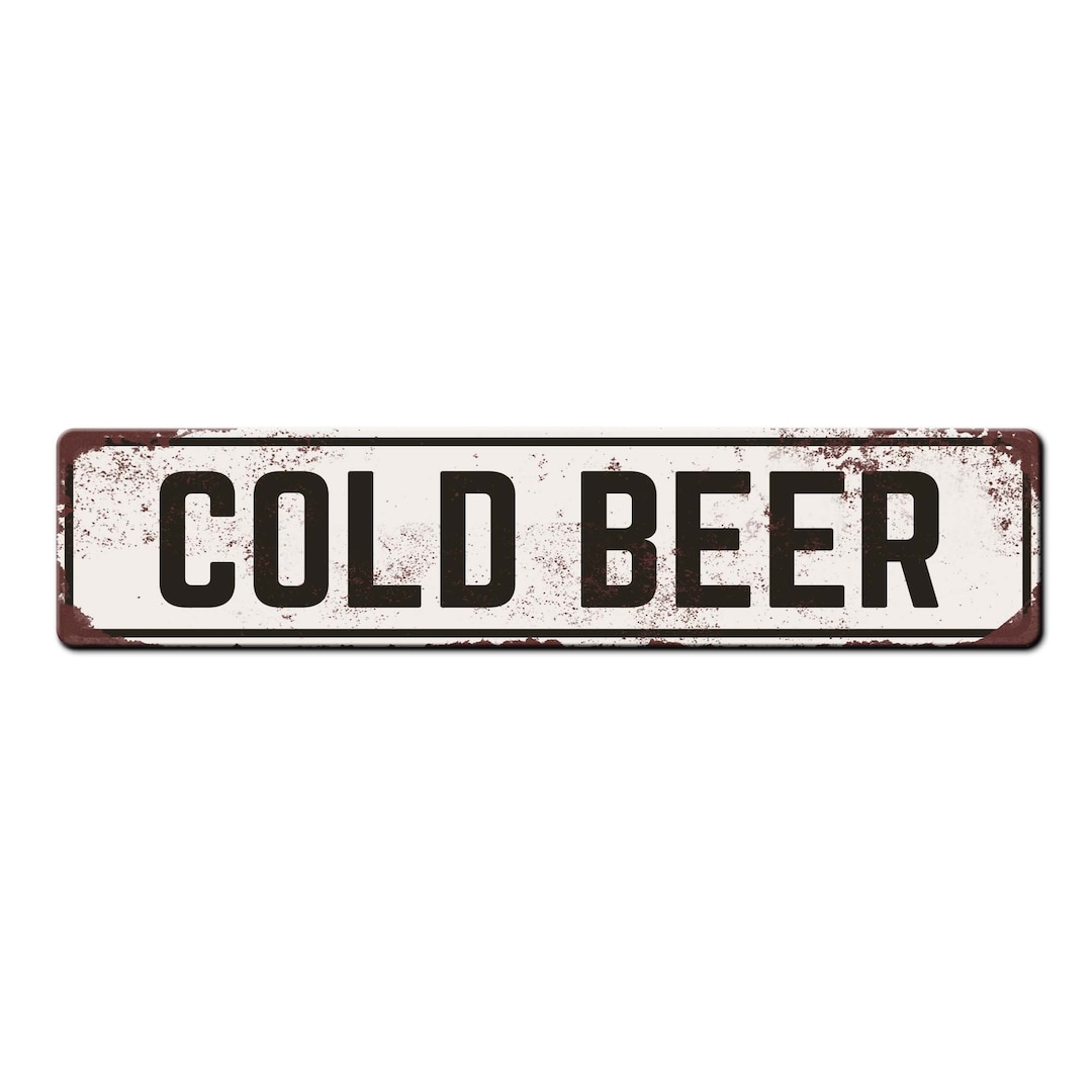 Cold Beer Sign - Keg Stand Sign - Beer Fridge Sign - Beer Garage Sign ...