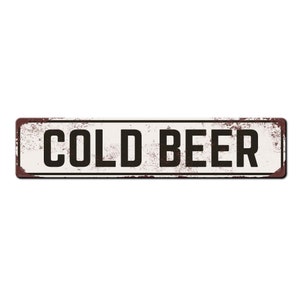 Cold Beer Sign - Keg Stand Sign - Beer Fridge Sign - Beer Garage Sign ...