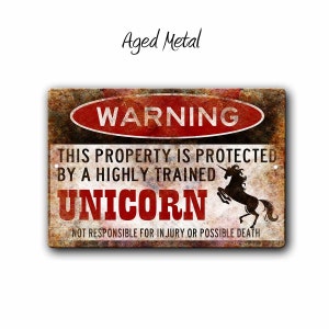 Unicorn Sign,funny Metal Signs,unicorn Lover,fantasy Home Decor,unicorn ...