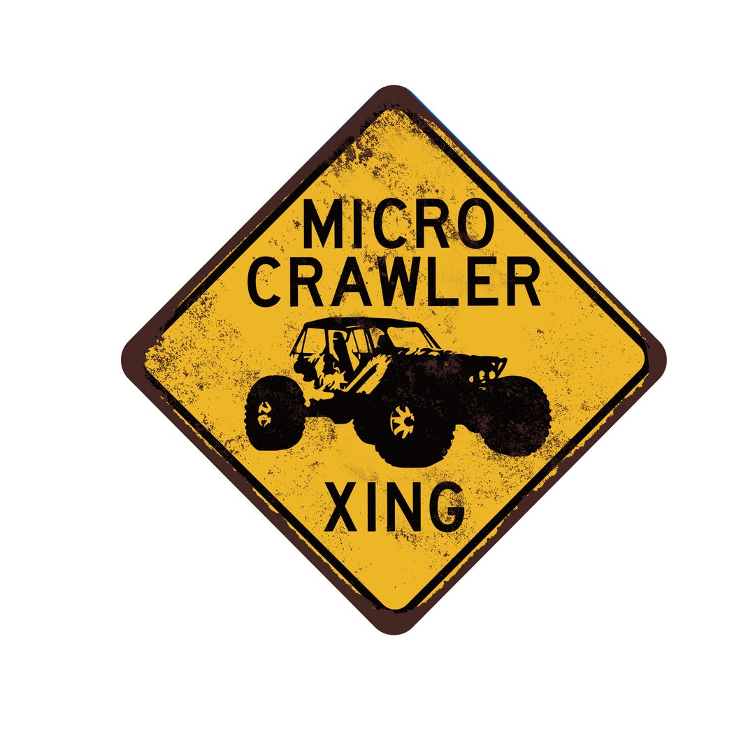 Micro Crawler RC Crossing Metal Sign - RC Shop Décor - Radio Controlled ...