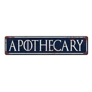 Apothecary Vintage Style Metal Sign - Herbal Medicinal Cabinet Décor ...