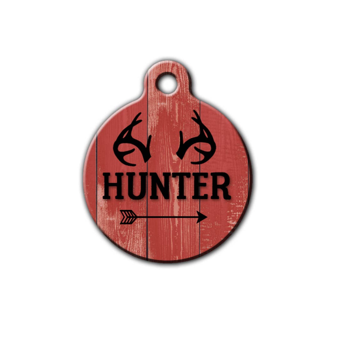 Rustic Pet Tag,distressed Red Wood, Red Black Pet Tag, Pet Tag for Dogs ...