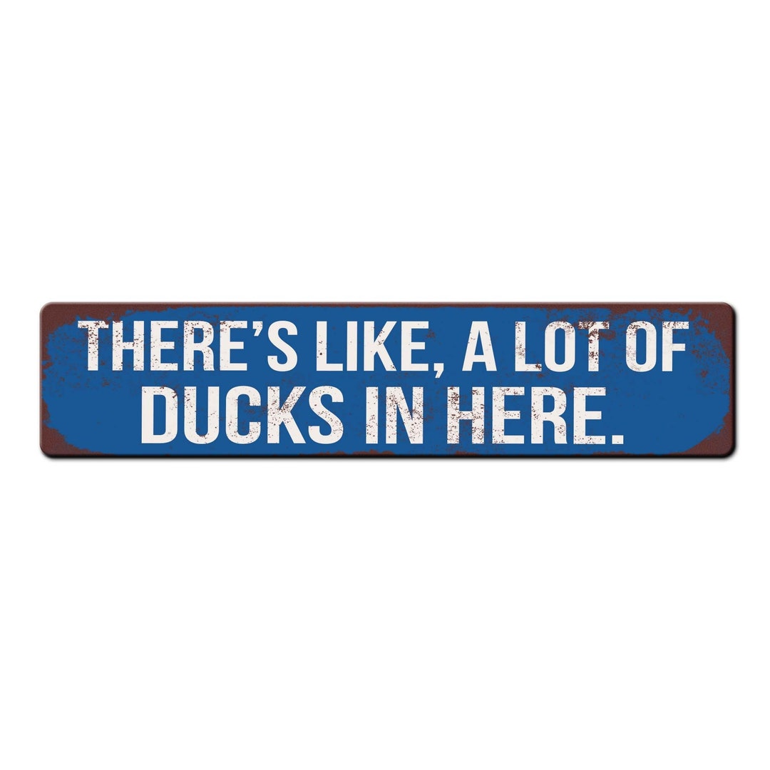 Funny Duck House Sign Theres Like a Lot of Ducks in Here Outdoor Safe ...