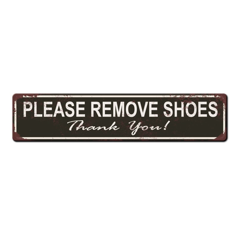 Remove Shoes Sign - Etsy