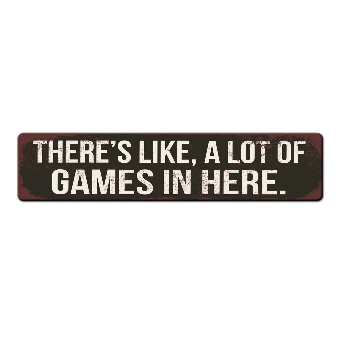 Funny Games Room Sign - Gamer Cave Sign - Family Game Room - Kids Game ...