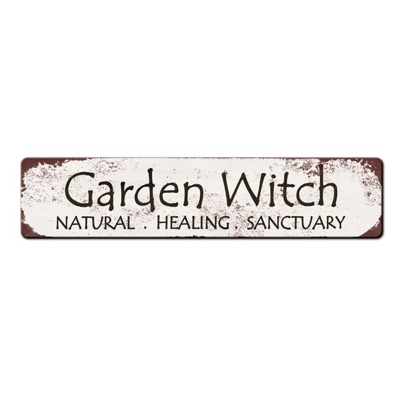 Garden Witch Metal Garden Sign Garden Gate Sign Medicinal - Etsy