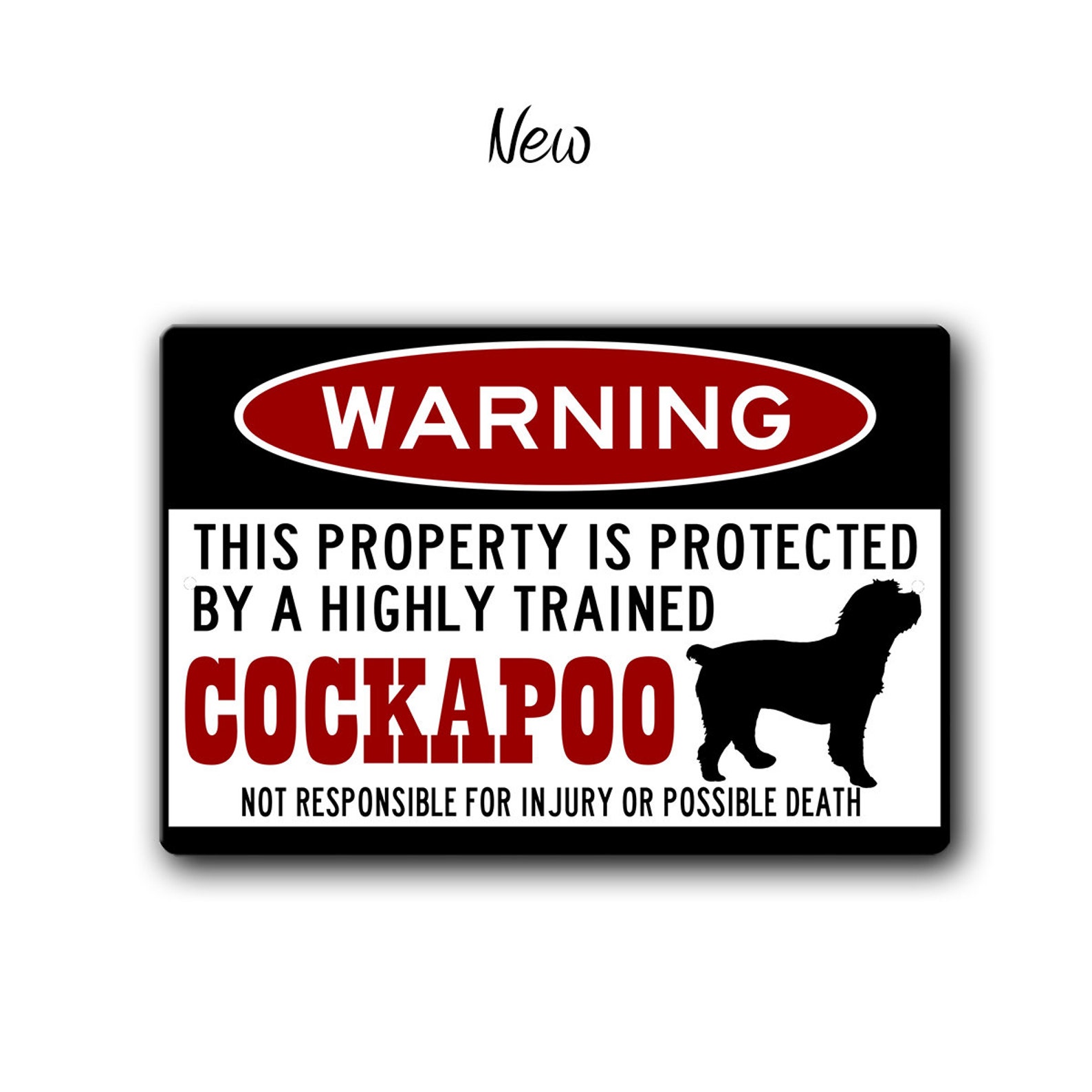 Cockapoo Signfunny Metal Signsdog Warning Signfunny Dog - Etsy