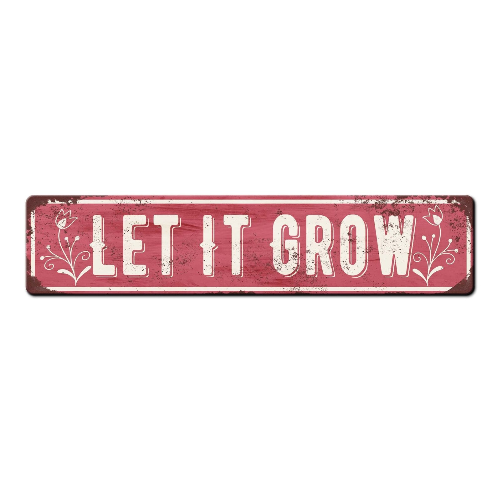 Let It Grow Metal Garden Sign - Custom Garden Gate Sign - Gardener ...