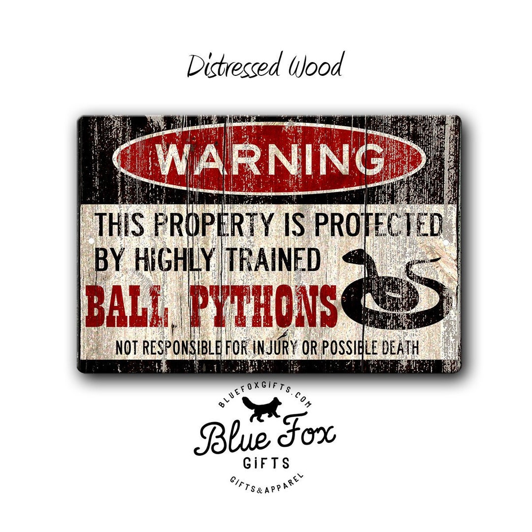 Ball Pythons Metal Warning Sign, Funny Snake Reptile Tank Room Decor - Etsy