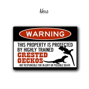 Crested Geckos Sign, Funny Metal Signs, Crested Gecko Accessories ...