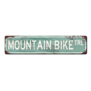 Mountain Bike Trail Sign - Mountain Biker Gift - Mountain Biking Décor ...