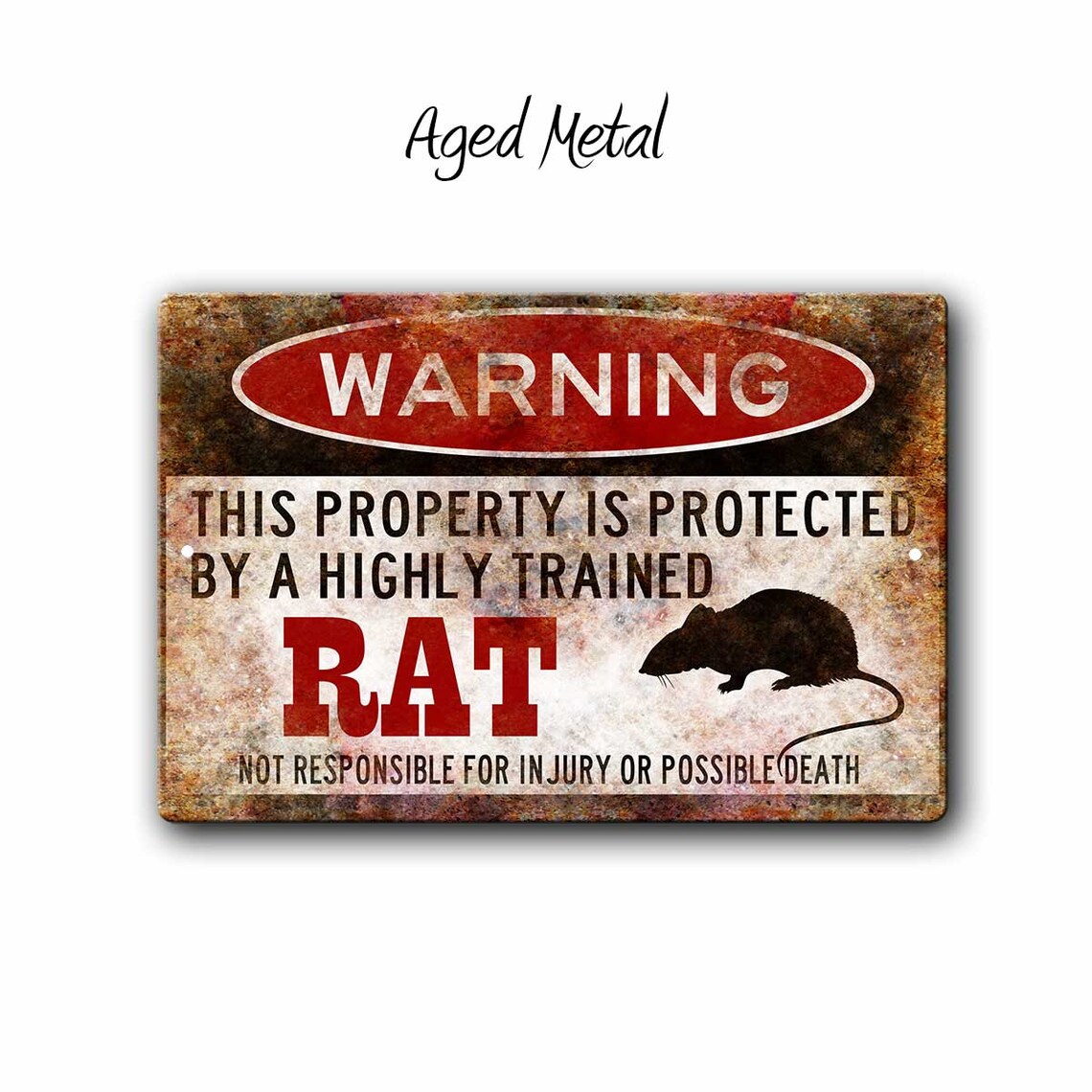 Rat Signfunny Pet Rat Signrat Lover Giftfunny Metal | Etsy