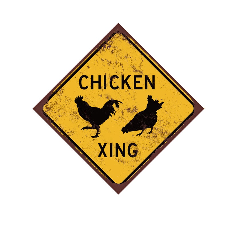 Chicken Crossing Sign, Homestead Chicken Sign - Chicken Yard Sign ...