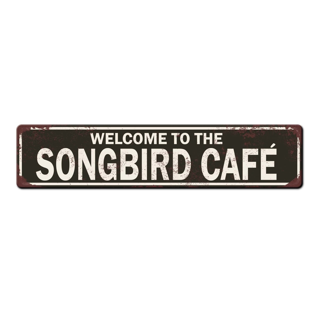Bird Feeder Sign Welcome to the Songbird Cafe Backyard Songbird Décor ...