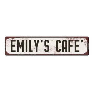 Personalized Cafe Sign - Custom Coffee Bar Sign - Rustic Styled Custom ...