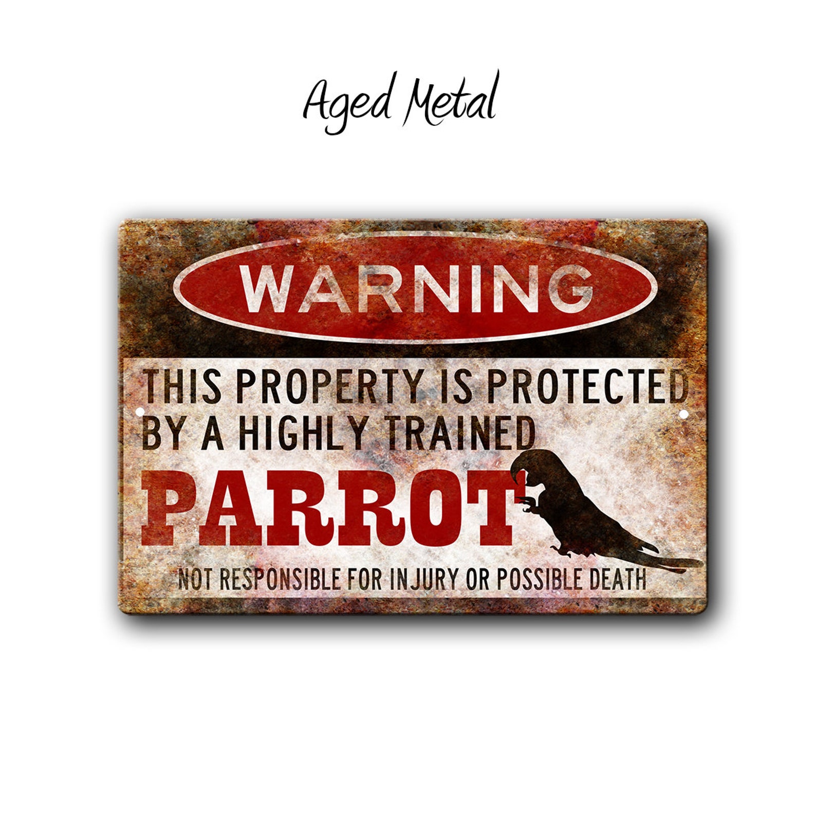 Parrot Sign,funny Metal Signs,parrot Accessories,bird Sign,parrot ...