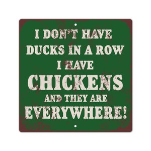 Funny Chicken Run Sign - Chicken Coop Décor - Crazy Chicken Lady Gift ...