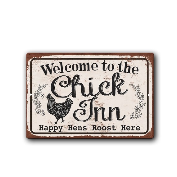 Cute Chicken Signs Coop Sweet Coop Chicken Farm Sign ~ Metal Porch