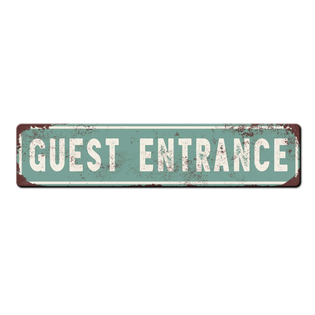 Guest Entrance Door Entryway Sign - Outdoor Entrance Sign - Guest Room ...
