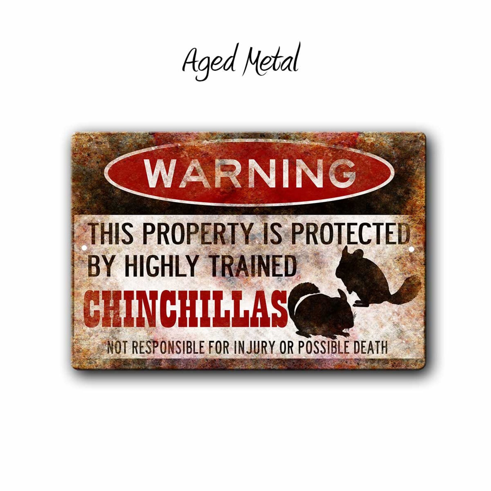 Chinchilla Signfunny Metal Signschinchillaschinchilla Cage - Etsy