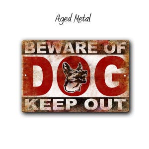 Beware of Dog Sign - Gate Warning Sign - Protection Dog Sign - Warning ...
