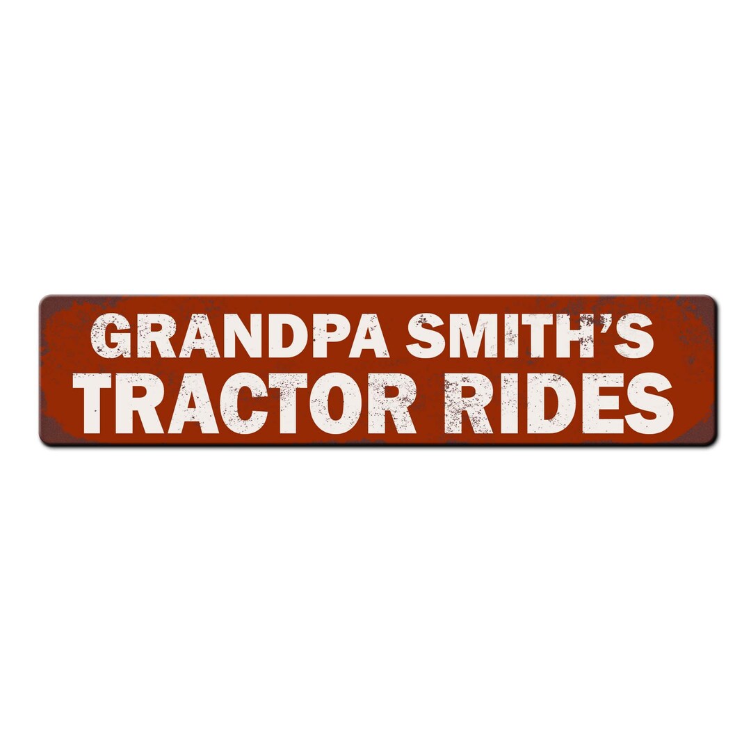 Personalized Tractor Ride Signs - Farmer Gift - Country Grandparent ...