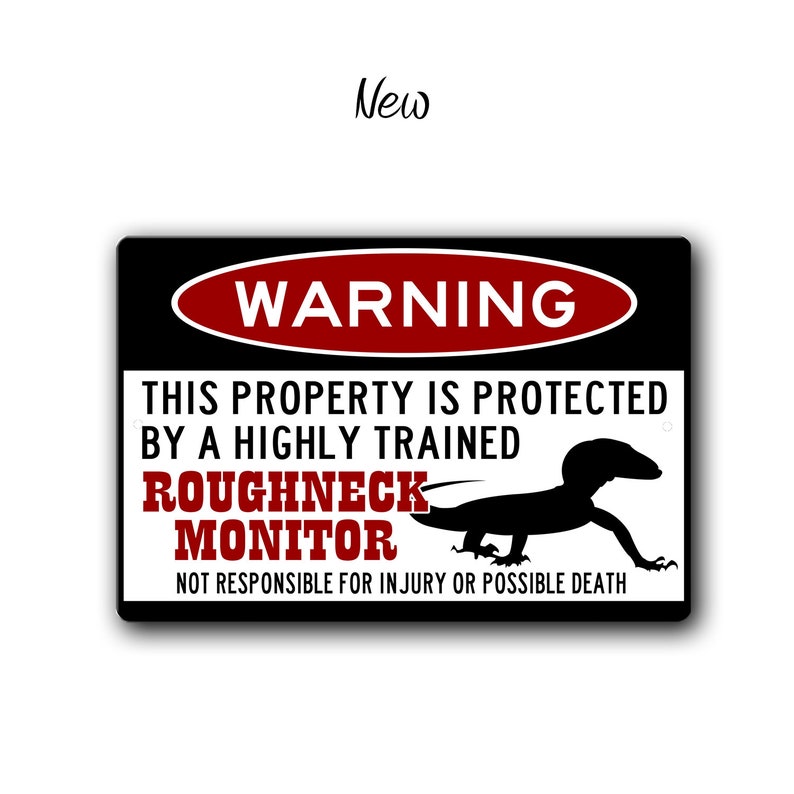 Roughneck Monitor Sign,funny Metal Signs,monitor Accessories,monitor ...