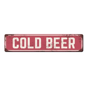 Cold Beer Sign - Keg Stand Sign - Beer Fridge Sign - Beer Garage Sign ...