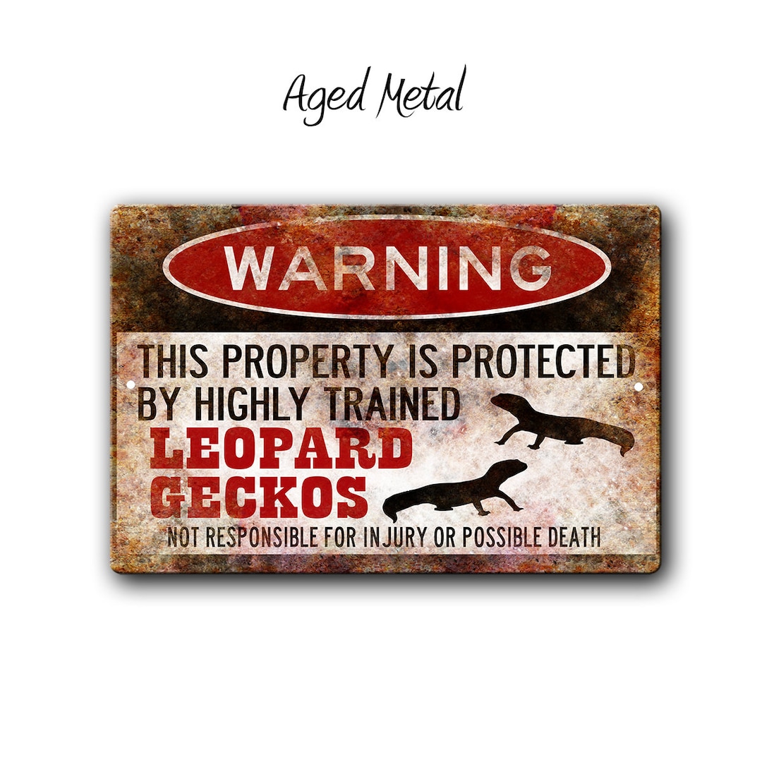 Leopard Geckos Sign,funny Metal Signs,leopard Gecko Gift,gecko ...