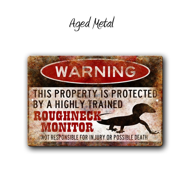 Roughneck Monitor Sign,funny Metal Signs,monitor Accessories,monitor ...