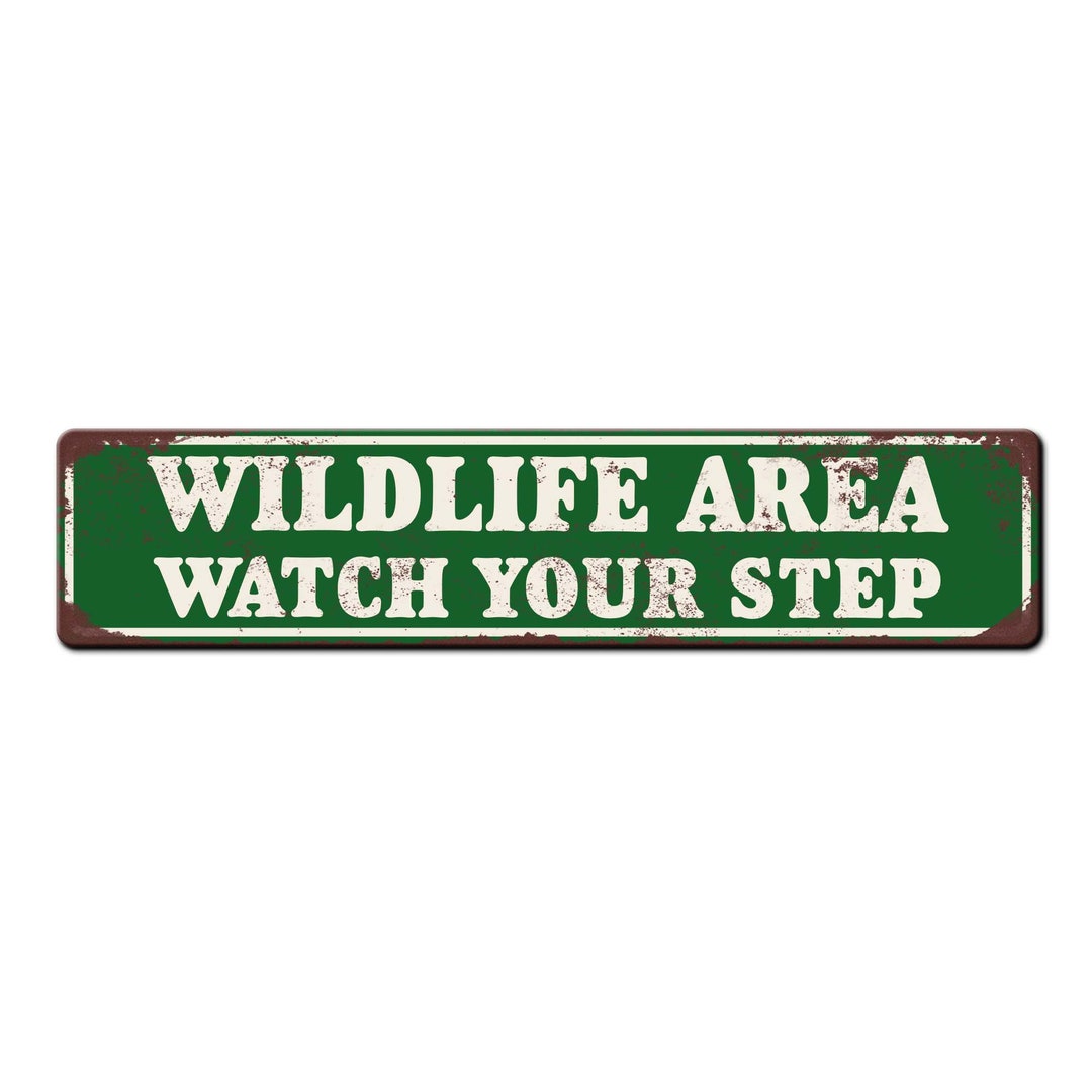 Wildlife Area Rustic Styled Metal Sign - Pollinator Garden Sign ...